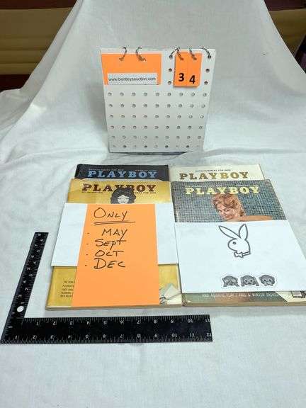 1963 MAY, SEPTEMBER, OCTOBER AND DECEMBER PLAYBOY MAGAZINES - USED, AS ...