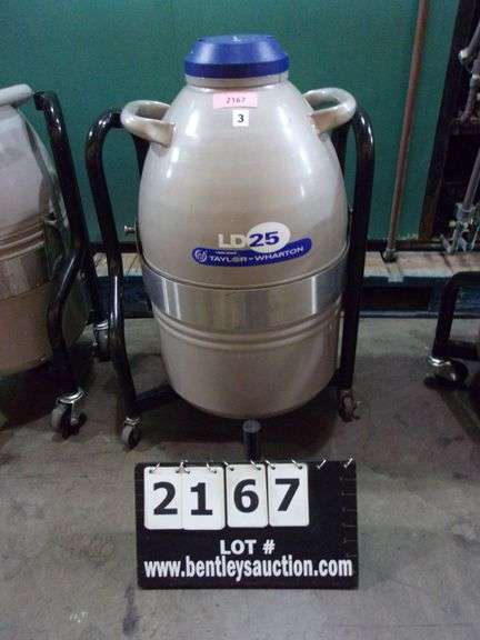 TAYLOR-WHARTON LD25 LIQUID NITROGEN DEWAR W/ CASTERED BASE - Bentley ...