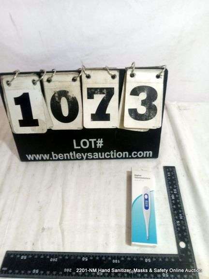 BOX: DIGITAL THERMOMETERS MODEL: MT-218 (10 BOXES IN THE LARGE BOX ...