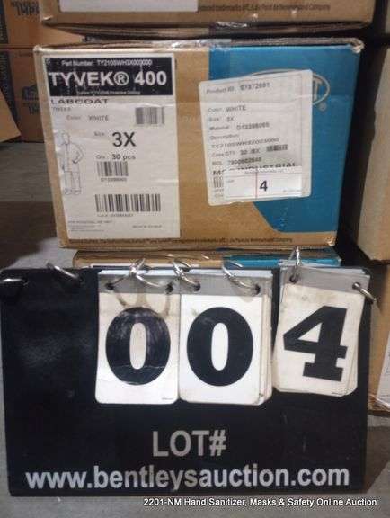 BOX: TYVEK 400 LAB COAT - WHITE - 3X - Bentley & Associates, LLC