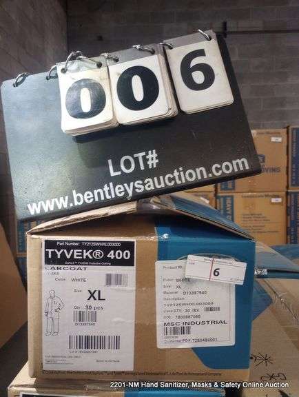 BOX: TYVEK 400 LAB COAT - WHITE - XL - Bentley & Associates, LLC