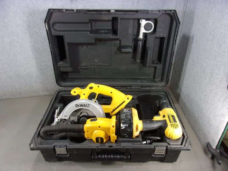 DEWALT DC390 6-1/2" CORDLESS CIRCULAR SAW, DC970 1/2" DRILL, FLEXIBLE ...