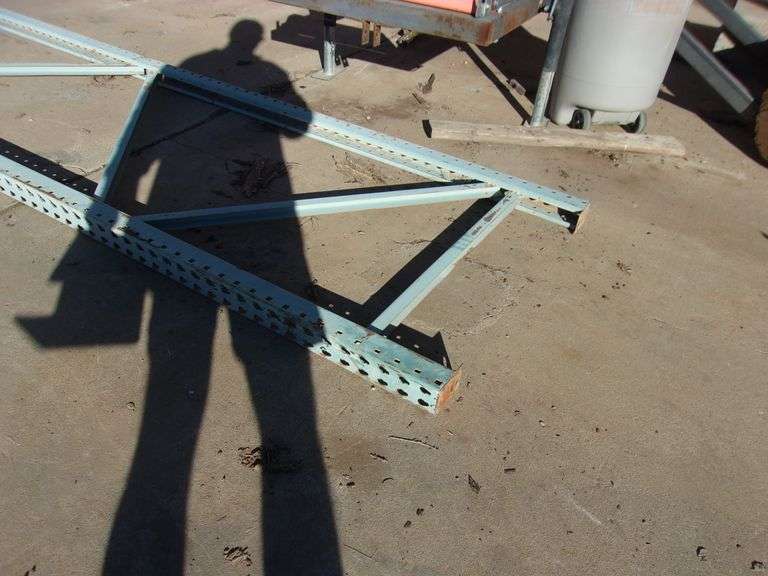 (1) 13' X 42” BLUE TEAR DROP PALLET RACKING UPRIGHT - Bentley ...