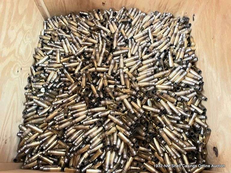 CRATE: SPENT BRASS SHELL CASINGS - APPROX. 932 LBS. NET - Bentley ...