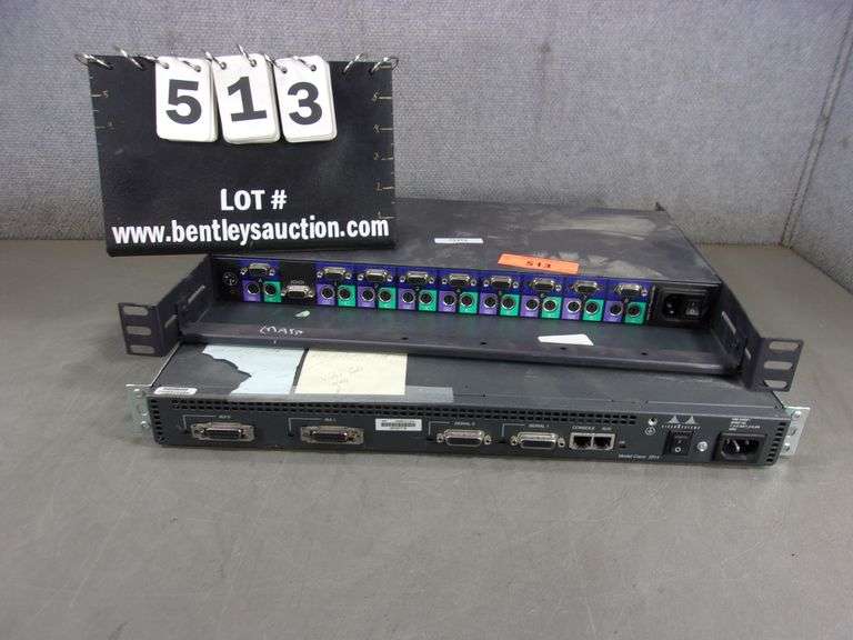 LOT: (2) NETWORK RACK KVM & CISCO NETWORK SWITCH - Bentley & Associates ...