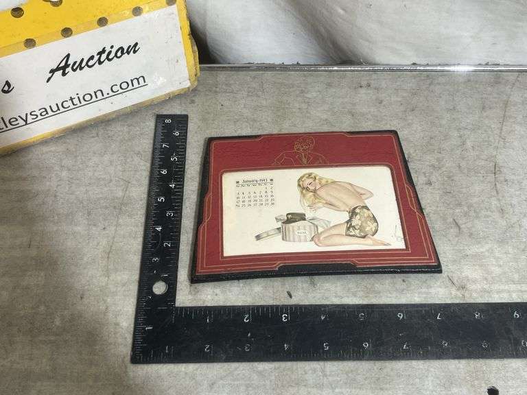 1943 JANUARY ESQUIRE VARGAS CALENDAR - FRAMED - Bentley & Associates, LLC