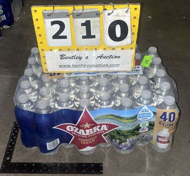CASE: OZARKA BOTTLED WATER - 0.5 LITER BOTTLES - OPENED - MISSING ...
