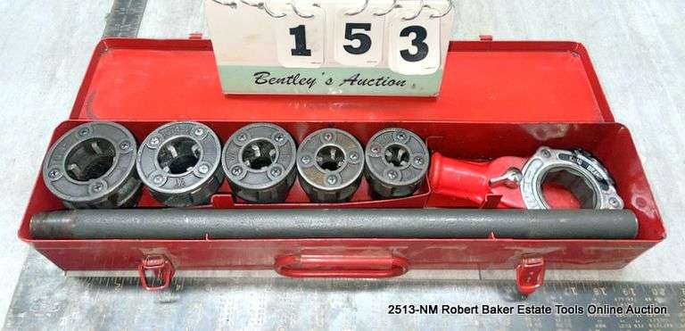 KING RATCHET DROP HEAD PIPE THREADER TYPE Q74-1, METAL CASE - Bentley ...