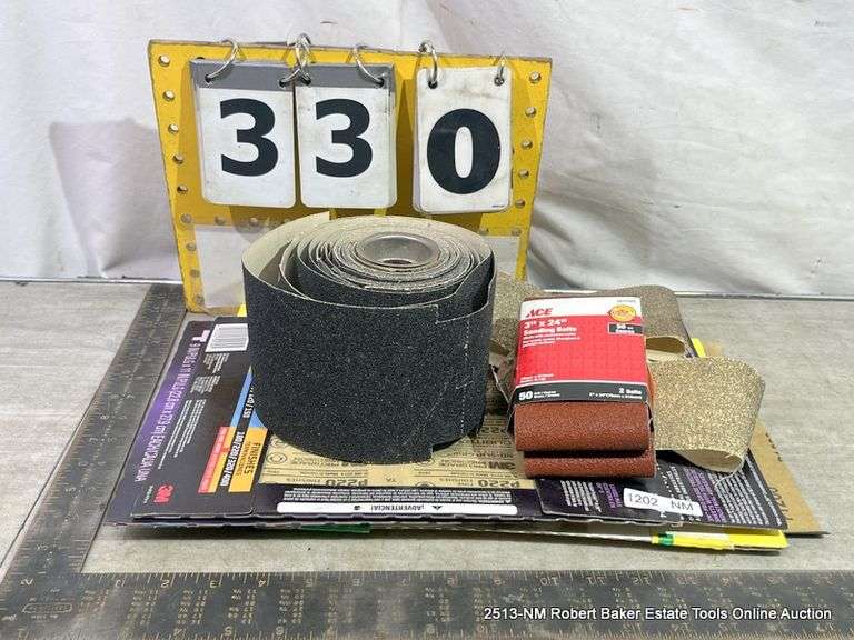 ASSORTED SIZED & GRADE SANDING PAPERS - Bentley & Associates, LLC