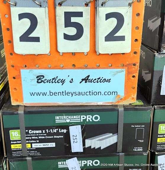 BOX OF INTERCHANGE PRO 1" CROWN X 1-1/4" LEG HEAVY WIRE WIDE STAPLES ...