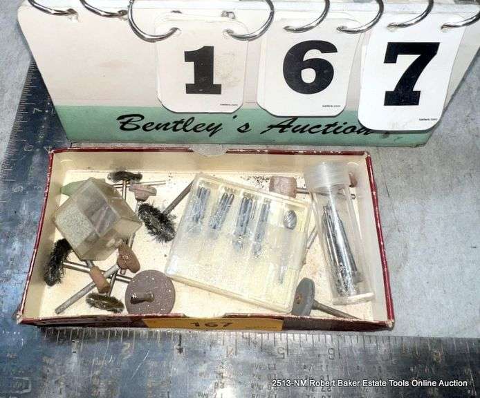BOX: SMALL GRINDING WHEELS, DRILL BITS - Bentley & Associates, LLC