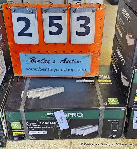 BOX OF INTERCHANGE PRO 1" CROWN X 1-1/4" LEG HEAVY WIRE WIDE STAPLES ...