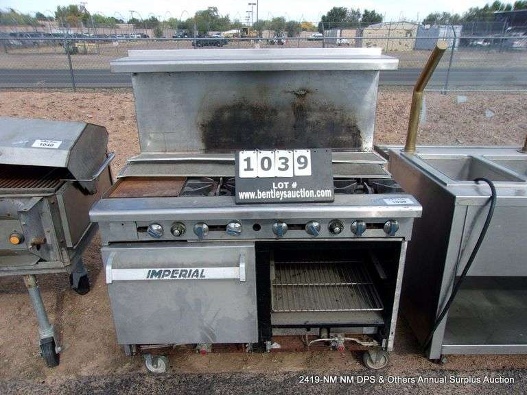 IMPERIAL 6-BURNER GAS OVEN - MISSING PARTS - Bentley & Associates, LLC