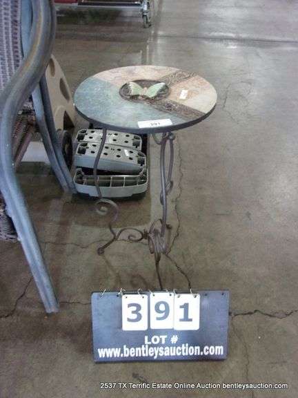 SMALL DECORATIVE METAL TABLE - Bentley & Associates, LLC