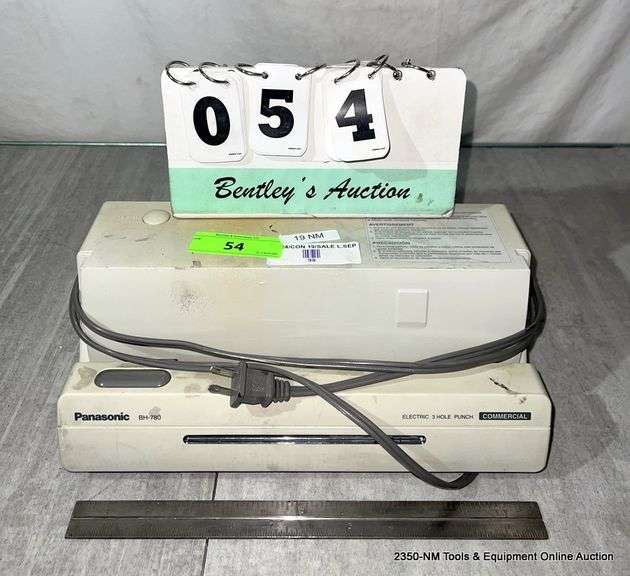 PANASONIC BH-780 ELECTRIC 3-HOLE PUNCH - Bentley & Associates, LLC