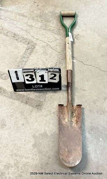 VINTAGE GREEN WOOD/ METAL SHOVEL - Bentley & Associates, LLC