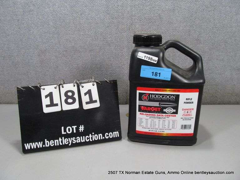 HODGDON VARGET RIFLE POWDER, 8 LBS - Bentley & Associates, LLC