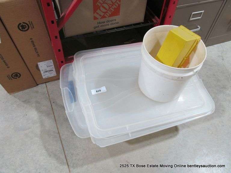 LOT: PLASTIC CONTAINER, BUCKET, BIN - Bentley & Associates, LLC