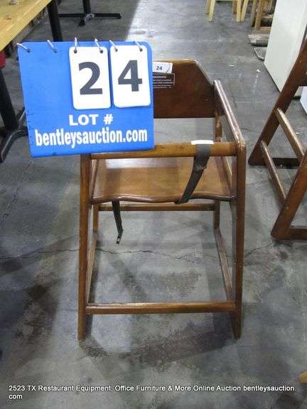 WINCO DARK STAINED PINE CHILD'S WOODEN TABLE HIGH CHAIR - Bentley ...