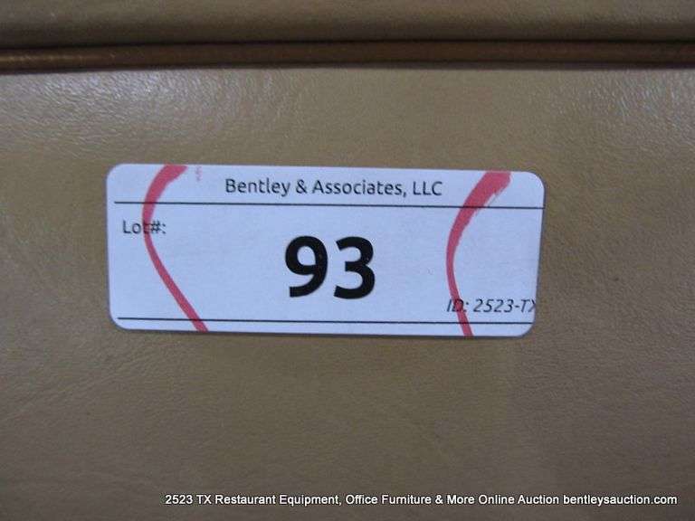 BEIGE VINYL DOUBLE SIDED BOOTH BENCH - Bentley & Associates, LLC
