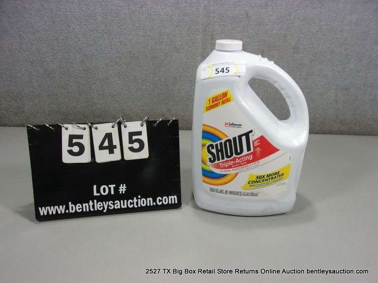 SHOUT TRIPLE ACTING LAUNDRY SOAP - 128 FL. OZ. - Bentley & Associates, LLC