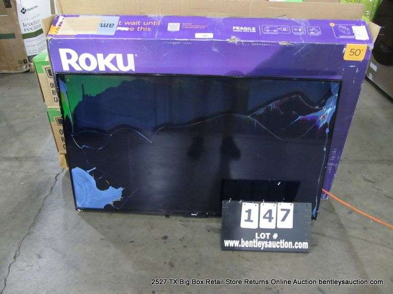 50" ROKU SELECT SERIES 4K HDR - DAMAGED SCREEN - Bentley & Associates, LLC