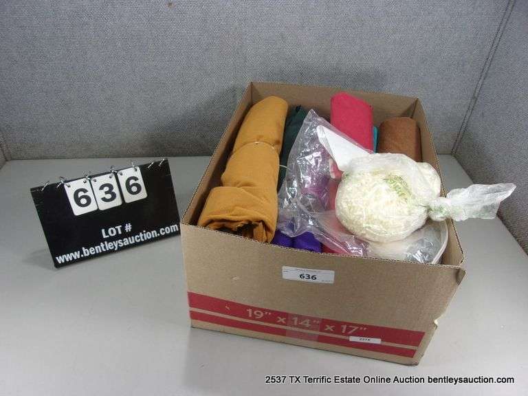 BOX: ASSORTED CRAFTING MATERIAL - Bentley & Associates, LLC