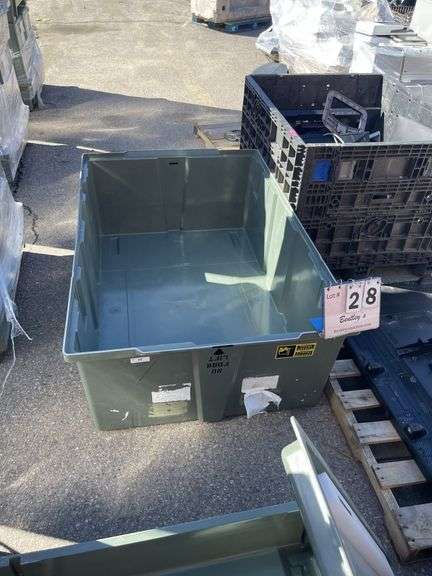 FIBERGLASS POLY CART/MOLDED COVERED SHIPPING CONTAINER/SKID MOTOR CRATE ...