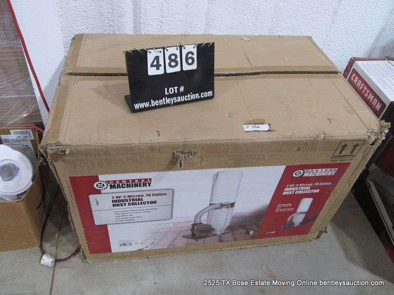 CENTRAL MACHINERY 2HP, 5 MICRON, 70 GALLON INDUSTRIAL DUST COLLECTOR ...