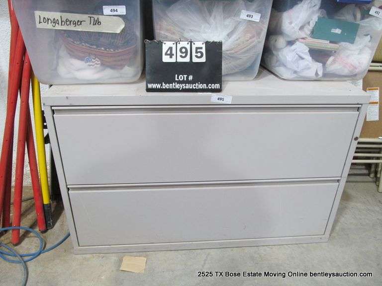 2-DRAWER LIGHT GREY FILE CABINET - Bentley & Associates, LLC