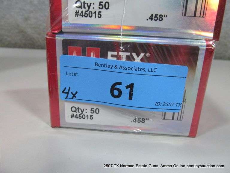 HORNADY FTX 45 CAL BULLETS (4X MONEY) - Bentley & Associates, LLC