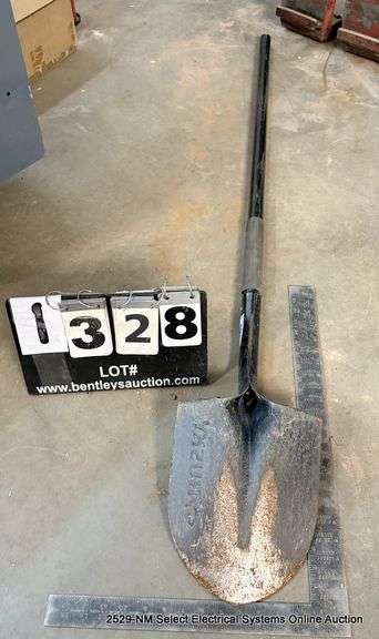 BLACK METAL HANDLE ROUND POINT SHOVEL - Bentley & Associates, LLC