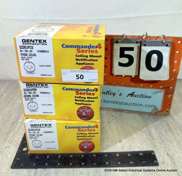 BOXES: GENTEX CORP. GCSB24PCW COMMANDER 4 SERIES FIRE ALARMS (3X MONEY ...
