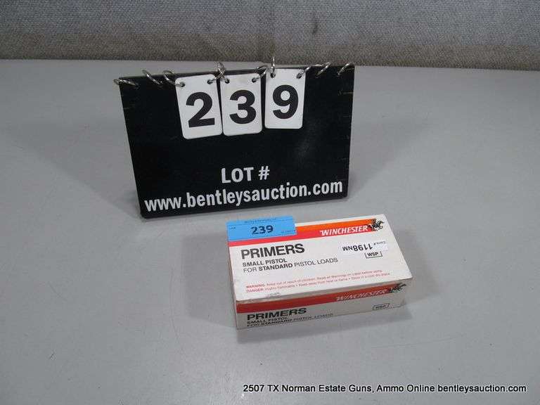 WINCHESTER PRIMERS SMALL PISTOL STANDARD PISTOL LOADS - Bentley ...