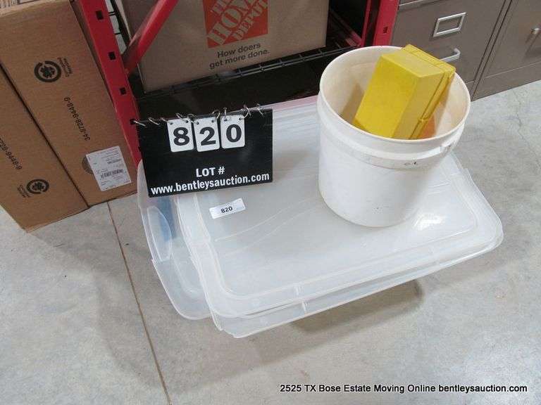 LOT: PLASTIC CONTAINER, BUCKET, BIN - Bentley & Associates, LLC