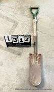 VINTAGE GREEN WOOD/ METAL SHOVEL - Bentley & Associates, LLC