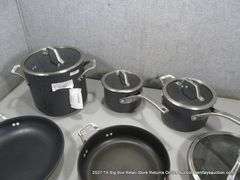 BOX: CALPHALON SIGNATURE POTS & PANS W/ LIDS - Bentley & Associates, LLC