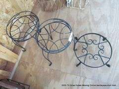 LOT: METAL WIRE PLANTER STANDS - Bentley & Associates, LLC