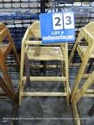 WINCO STAINED PINE CHILD'S WOODEN TABLE HIGH CHAIR - Bentley ...