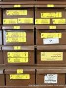 LAWSON RODUCTS INC. METAL 18-BIN BOLT BIN W/ ASSORTED HARDWARE ...