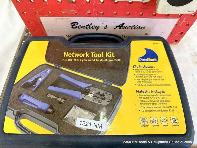DATA SHARK NETWORK TOOL KIT WITH MODULAR PLUG CRIMPER, STRIPPER PUNCH ...