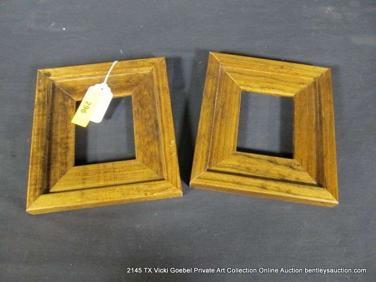 (2) SIMPLE STAINED ASH WOOD FRAMES 9 X 10 - Bentley & Associates, LLC
