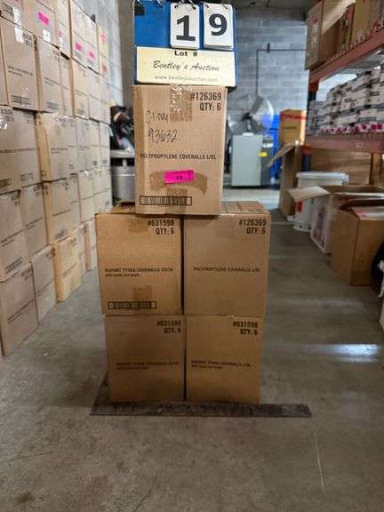 STACK: BOXES OF DUPONT TYVEK COVERALLS, L/XL (5X MONEY) - Bentley ...