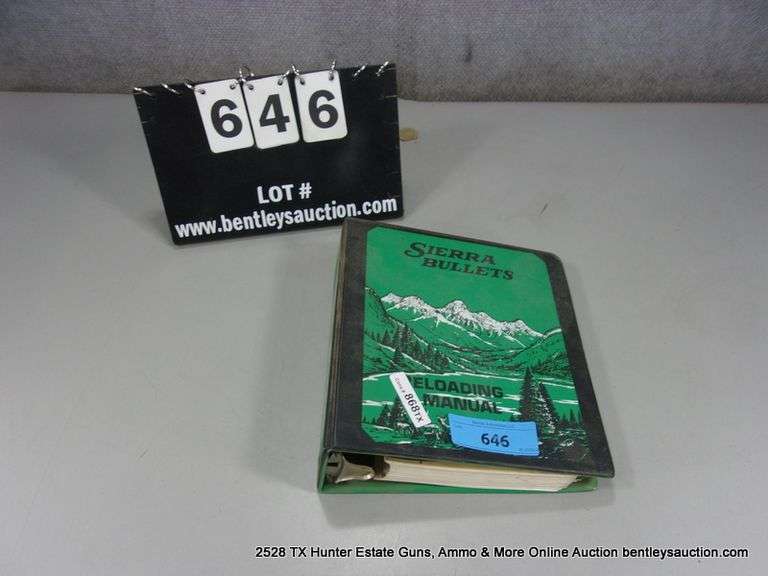 SIERRA RELOADING BOOK - Bentley & Associates, LLC