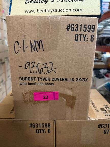 STACK: BOXES OF DUPONT TYVEK COVERALLS, L/XL (5X MONEY) - Bentley ...