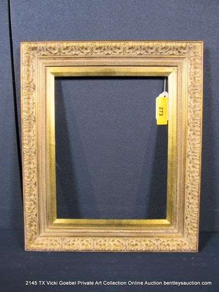 ANTIQUED GOLD TONED CARVED EDGE WOOD FRAME 17 X 20 - Bentley ...
