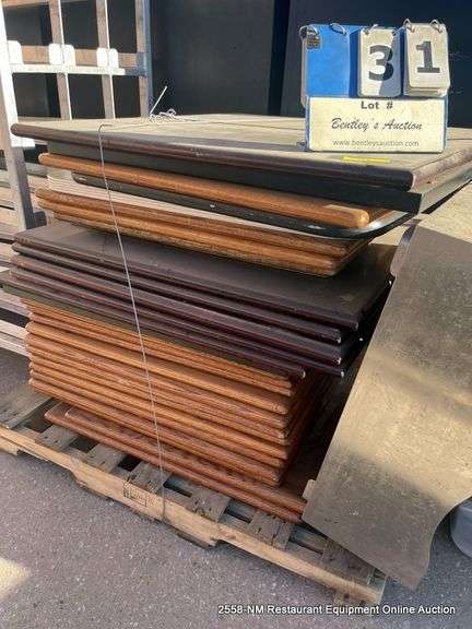 PALLET: MISC TABLES TOPS - Bentley & Associates, LLC