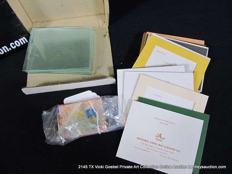 LOT: 4 X 5 SMALL PRINT FRAME GLASS & MULTI-COLORED MATTING - Bentley ...