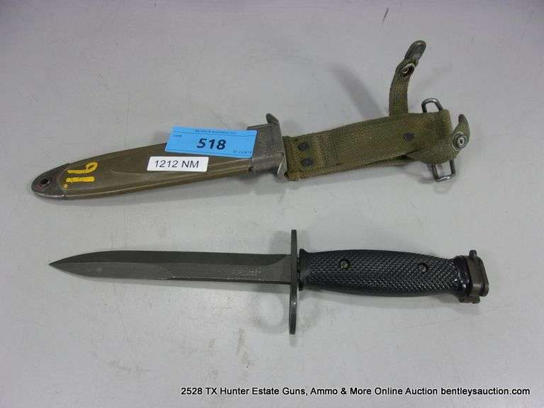 KNIFE USM 8A1 7" SINGLE EDGE BLADE W/ SHEATH - Bentley & Associates, LLC