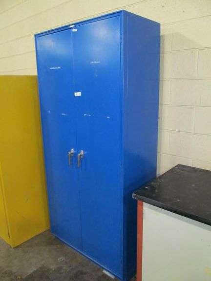 EQUIPTO 2-DOOR BLUE STORAGE CABINET - Bentley & Associates, LLC